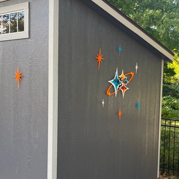 Mid Century Modern Atomic Starburst individual Acrylic Atomic Decor ...