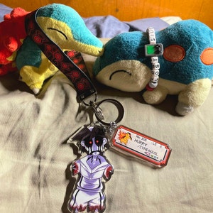 Creepypasta Strangled Red Acrylic Charms W/ Lanyard - Etsy