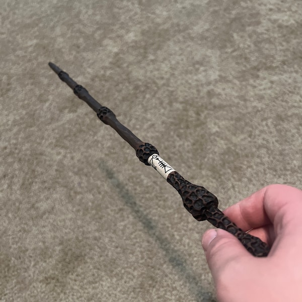 Black Spiral Wand Hand Carved in Walnut Wood / Black Walnut Wood/ Real ...