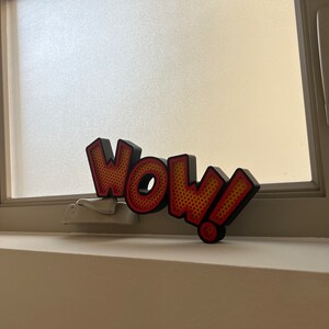 3D Pop Art Retro Sign WOW Cool and Funky Pop Art Home Decor Gift for ...