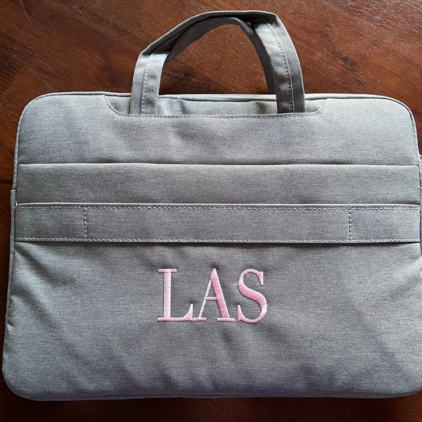 Monogrammed Laptop Sleeve, Custom Laptop Tablet Case, Personalized ...