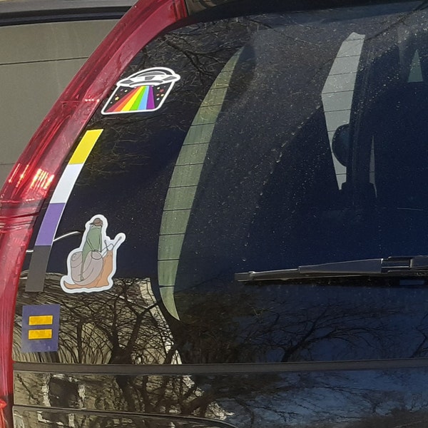 Subtle Pride Sticker | 21 Pride Flag Options | Trans, Nonbinary ...