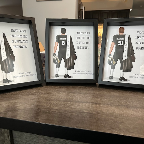 Footballer Graduation Printable Gift American Football Illustration ...