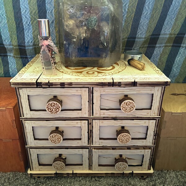 Apothecary Cabinet - Vintage Victorian Style Box With Drawer, Curio ...
