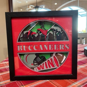 3D FOOTBALL SVG -SPORTS Shadow Box Svg -layered Cardstock Svg - for ...