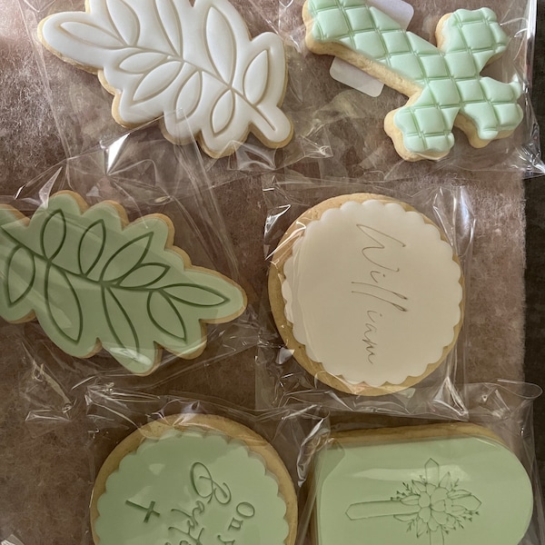 Christening/ Holy Communion/ Baptism Fondant Iced Sugar Cookies Biscuit ...
