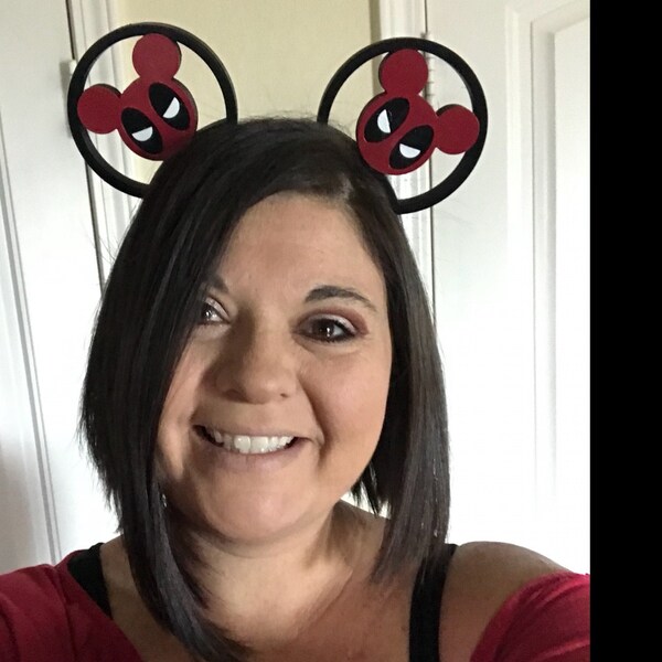 Deadpool 3D Printed Mickey Mouse Ears Illusionears Headband - Etsy