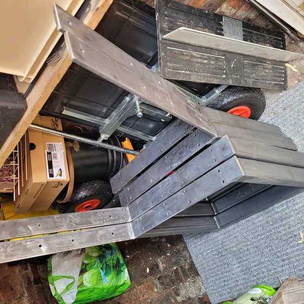 Pair of Metal Bench Legs With Back Support Industrial Look Heavy Duty ...