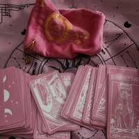 Tarot Deck Pink White Plastic Tarot Cards 78 With Guidebook - Etsy Canada
