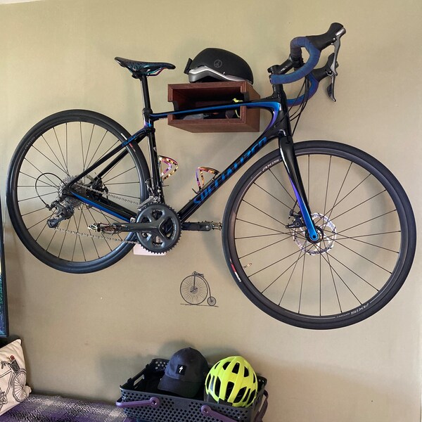 Vertical Bike Wall Mount Rack the Plank Bike Rack™ Handmade Wooden Bike ...