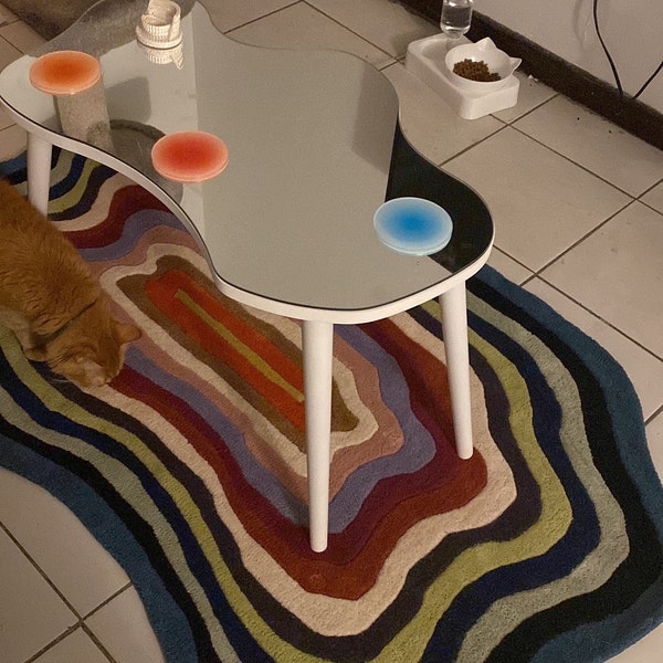 Modern Acrylic S-shape Coffee Table Sleek, Unique Acrylic S-shape Table ...