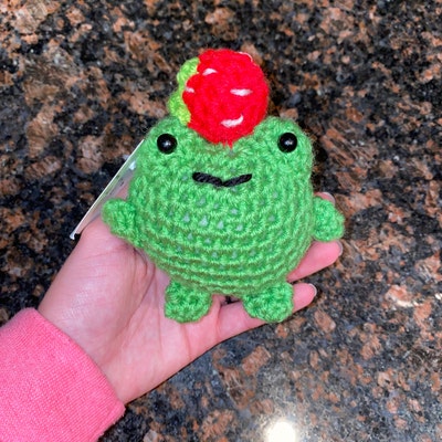 Crochet Tiny Frog Plush or Keychain Mini Frog Handmade Frog Mini Frog ...