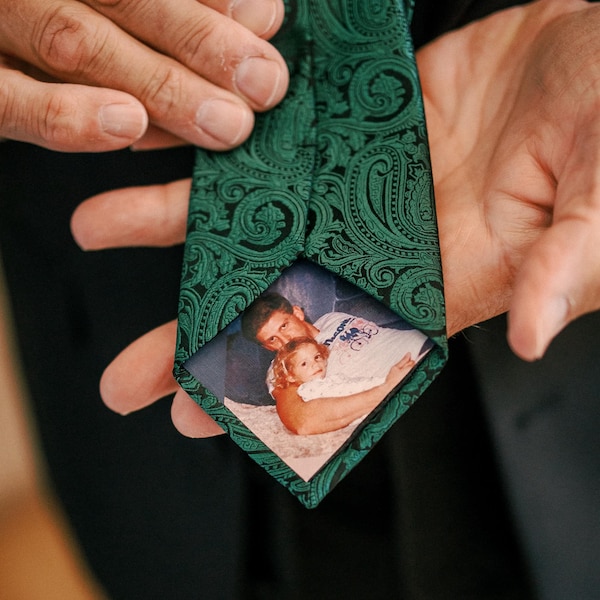 Custom Photo Tie Patch | Father of the Bride | Groom Gift | Neck Ties ...