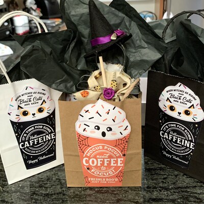 Halloween Coffee Gift Card Printable, Teacher Gift, Staff Gift ...