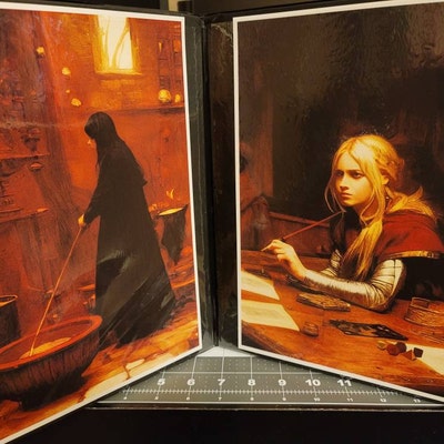 Girl Playing Dungeons & Dragons in a Tavern Fantasy Art Print Giclée ...