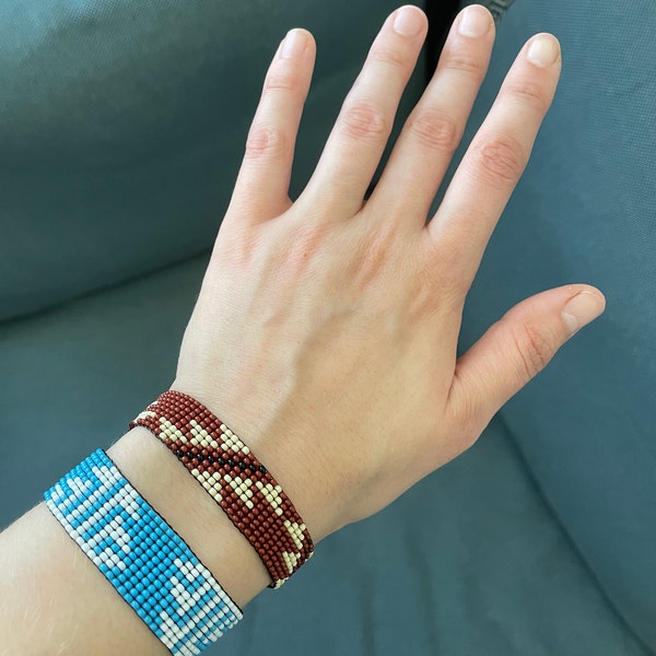 FROG PAW (frog Foot) YUROK Basket Weave Design Loomed Beaded Bracelet ...