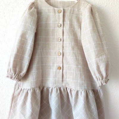 Girls Front Button Dress Sewing Pattern, Girls Dress Pdf Pattern ...