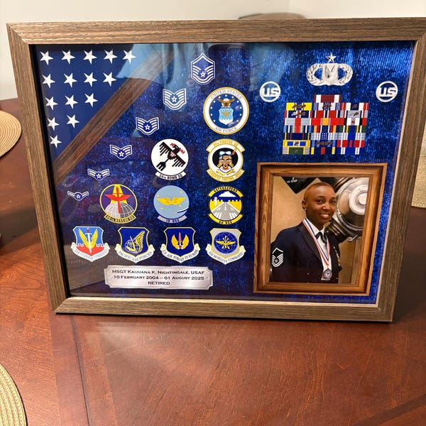 Mini Military Award Shadow Box | Gift | Ornament | Retirement | Holiday ...
