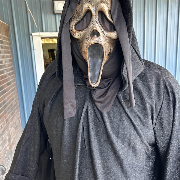 Scream 6 Full Costume, Ghostface Mask, Aged Billy Mask, Scream Mask ...