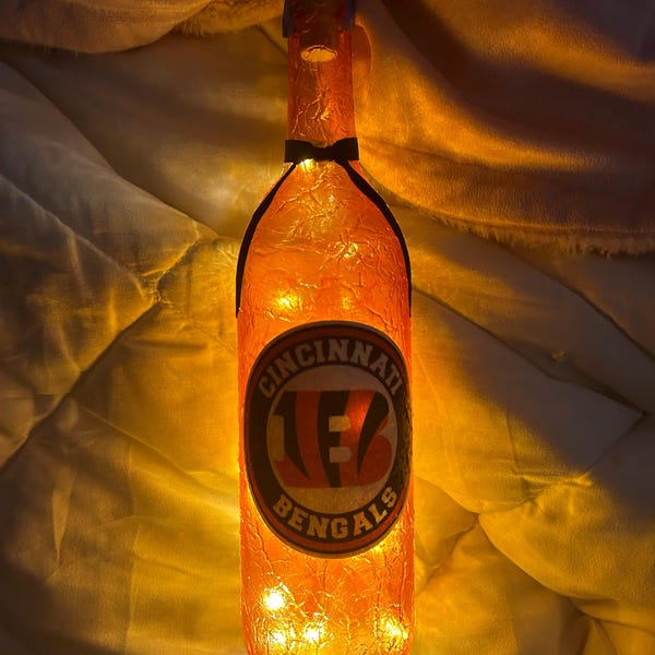 Cincinnati Bengals Lighted Bottles. Cincinnati Bengals Lighted Wine ...