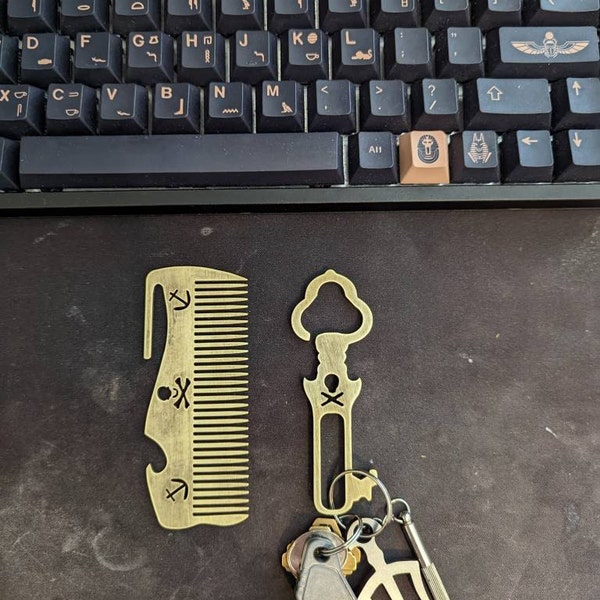 Bearded Buccaneer V1 & V2 (normal or Wide Teeth) - Beard Comb, Edc Tool ...
