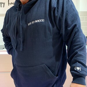 Personalised Embroidered Infinity Symbol Initial Sweatshirt or Hoodie ...