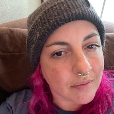 Gold Triple Stacked Beaded Septum Ring With Gap Piercing Hoop Conch ...