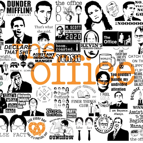 THE OFFICE Bundle SVG, the Office Svg Files for Cricut, the Office Tv ...