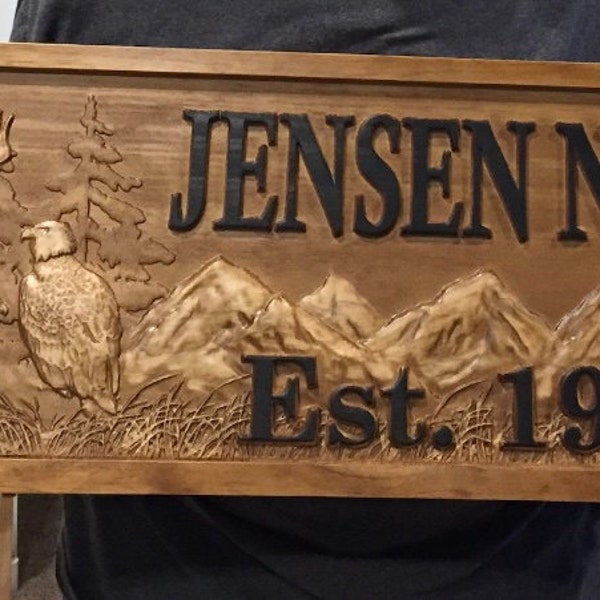 Custom Eagle Sign | American Eagle Wall Art | Front Door Sign | Front ...