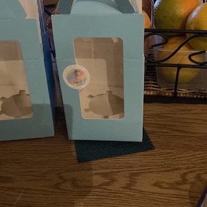 10x Kids Party Birthday Dino Box 16x4x8 Handle Blue Green Baby - Etsy ...