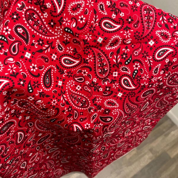 Cotton Bandanas Designs Paisley Floral Patterned Western Red Cotton ...
