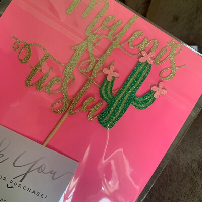 1st Fiesta Cake Topper, 1st Birthday Fiesta Topper, Personalized Fiesta ...