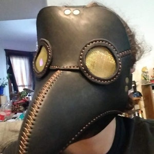Plague Doctor Short Mask Leather Black Medieval Bird Mask - Etsy