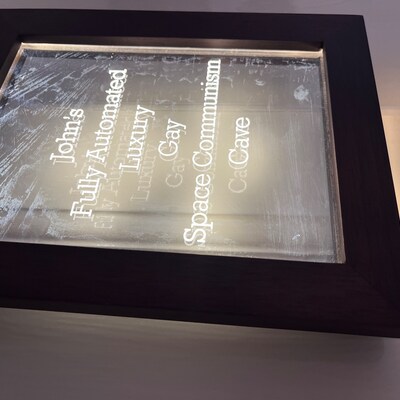 Personalised LED Name Sign. Custom Engraved Light up Name Plaque ...