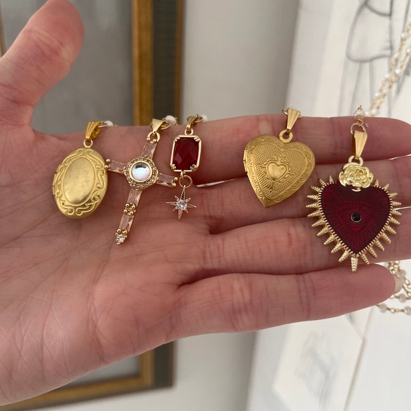 Beautiful Vintage Religious Spiritual Divine Golden Charms Choose Your ...