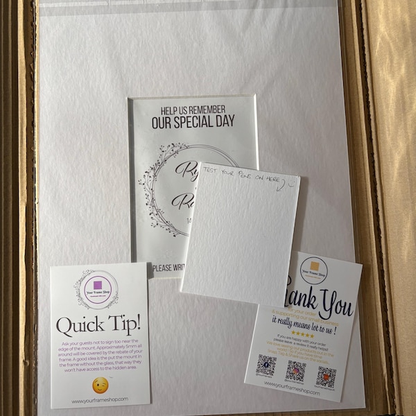 Personalised Wedding Signature Photo Mount - Bespoke Mount Boards for ...