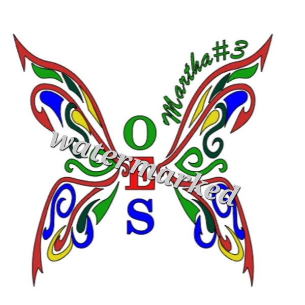 OES Butterfly, Order of the Eastern Star, Cut File, Silhouette Cricut ...