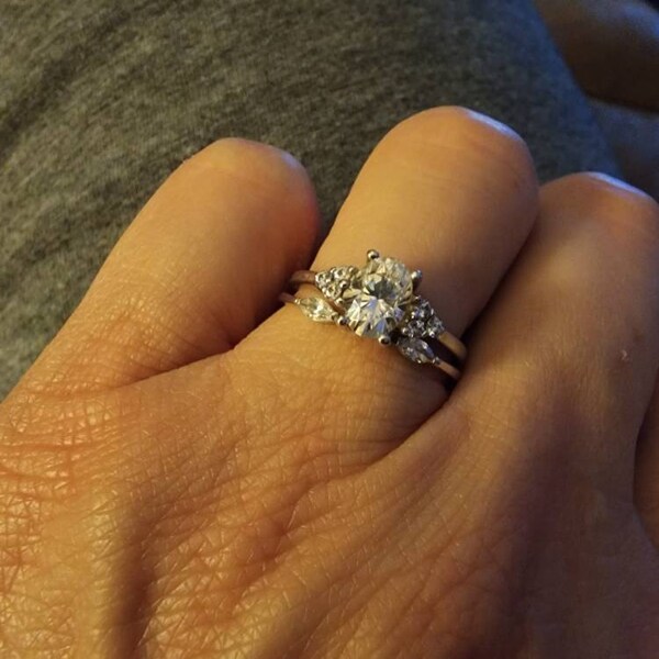 925 Solid Sterling Silver Ring - Open Ring - White CZ Ring - Silver ...