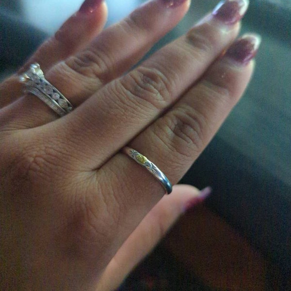 Single Nugget Ring - Sterling Silver and Natural Alaskan Gold Nugget - Etsy