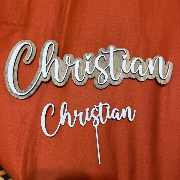 Personalized Wooden Baby Name Sign, Handmade Home Wall Decor, Custom ...