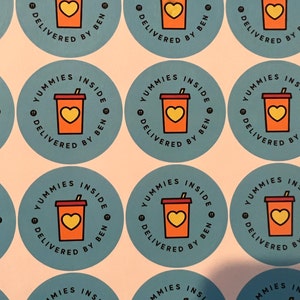 Sunflower Delivery Stickers for Gig Workers Custom - Etsy