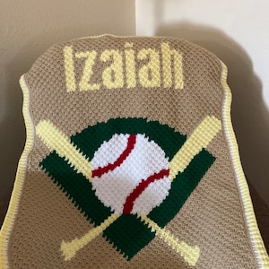 Personalized Softball Crochet Graphgan C2C Pattern Pattern - Etsy