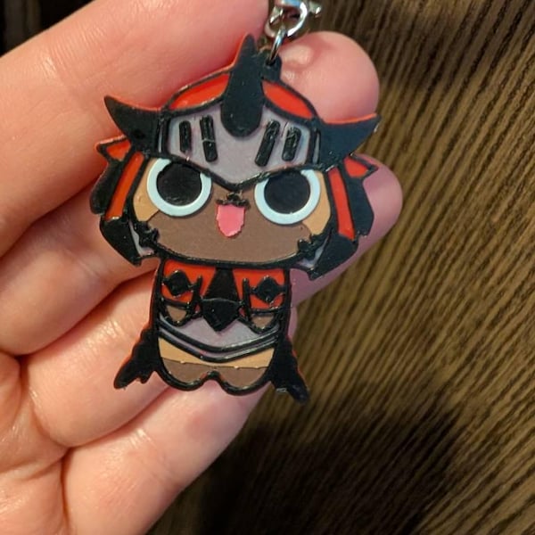 Phone Charm Felyne Monster Hunter, Palico Keychain, MH Wilds Game, 3d ...