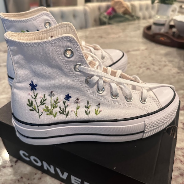 Fall Embroidered Converse Pattern PDF DIY Download Shoe Embroidery ...
