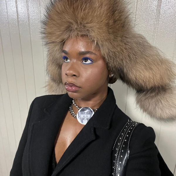 Oversized Raccoon Trapper Hat Women, Fluffy Aviator Hat, Fur Bomber Hat ...