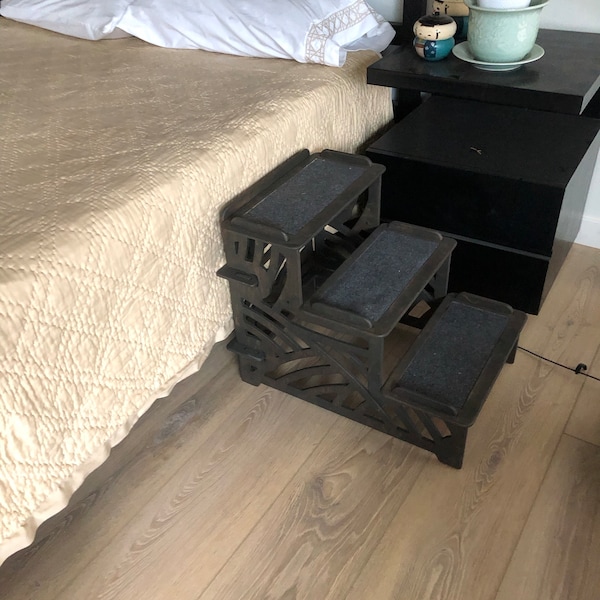 Dog Steps for Bed 17.7 Inch,carpeted Dog Stairs,steps for Tall Bed ...
