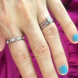 Unique Eternity Ring Made in Gold or Silver Set With - Etsy