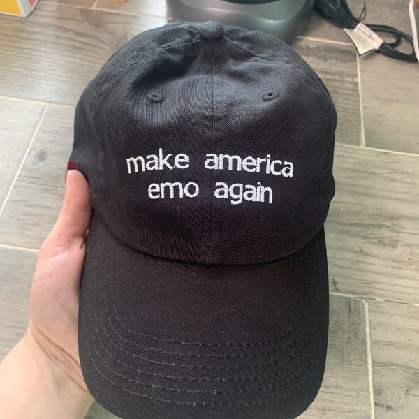 Make America Emo Again Hat Elder Emo Emo Music Gift Mid-2000s Pop Punk ...