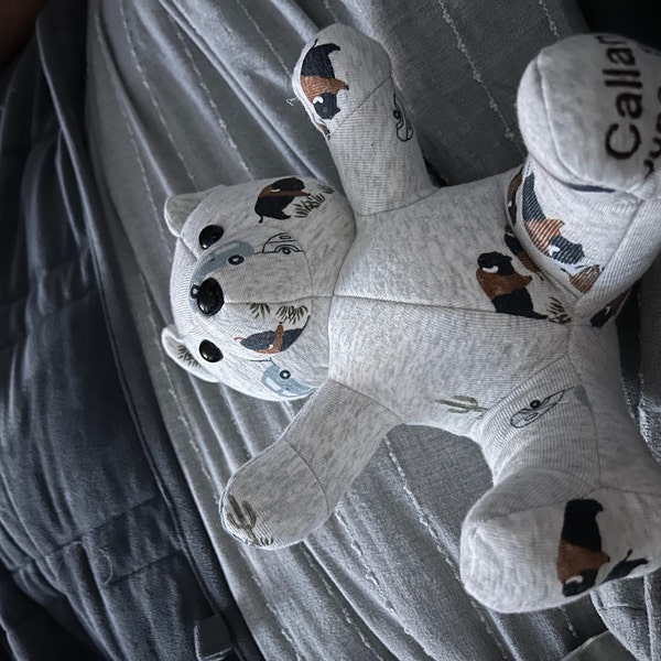 One Sleeper Memory Bear, Keepsake Bear, Memorial/ Personalized Baby ...