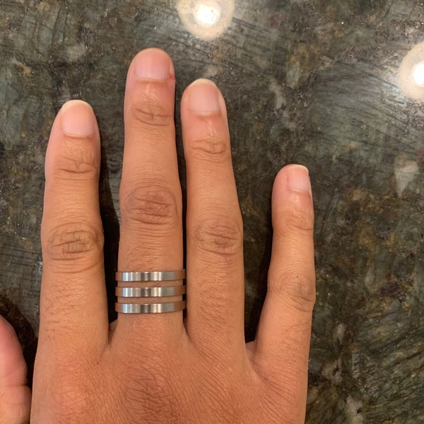 Lines Ring • Adjustable Ring Cuffs • Lines Ring • Satin Finish ...